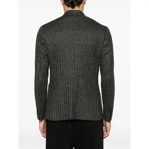 Tagliatore Grey Pinstripe Double-breasted Blazer - Gray