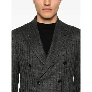 Tagliatore Grey Pinstripe Double-breasted Blazer