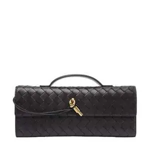 Bottega Veneta Andiamo Clutch With Knot Closure - Brown