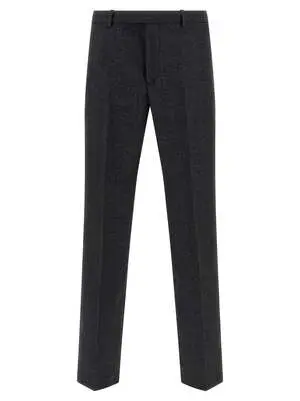 Gucci Wool Mouliné Tailored Pants - Gray