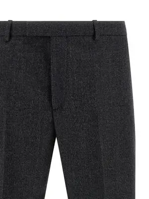 Gucci Wool Mouliné Tailored Pants - Gray