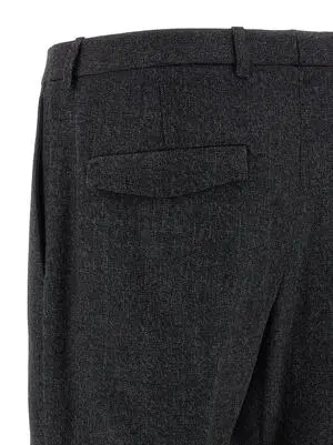 Gucci Wool Mouliné Tailored Pants - Gray
