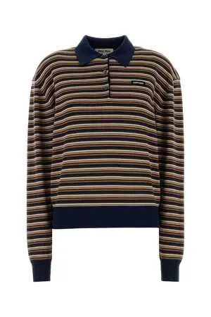 Miu Miu Embroidered Wool Polo Shirt