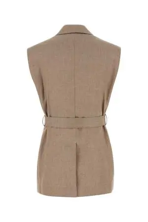 Brunello Cucinelli Linen Blend Vest - Brown