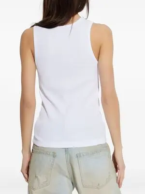 Dolce & Gabbana Ribbed Cotton Tank Top With Appliqu