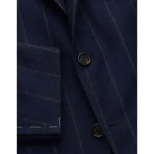 Brunello Cucinelli Striped Wool Jacket - Blue