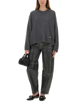 GANNI Oversize Shirt - Gray