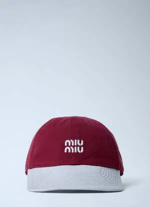 Miu Miu Logo Motif Baseball Cap - Multicolor