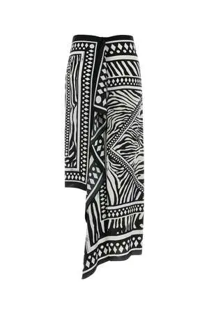 Blumarine Printed Twill Skirt
