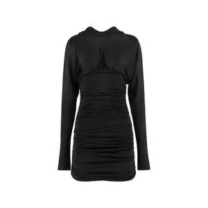 Saint Laurent Cowl Back Mini Dress - Black