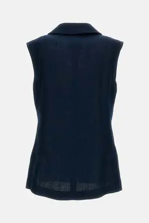 Max Mara Double-breasted Linen Vest - Multicolor