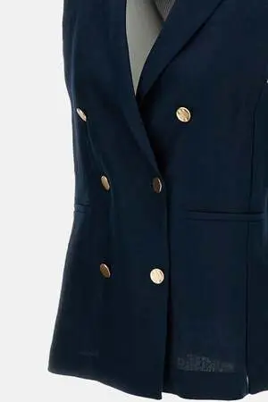Max Mara Double-breasted Linen Vest - Multicolor