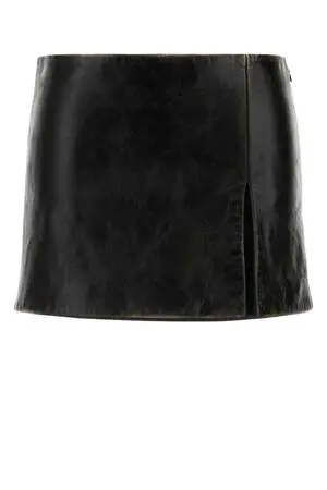 MIU MIU Miu Miu Leather Mini Skirt