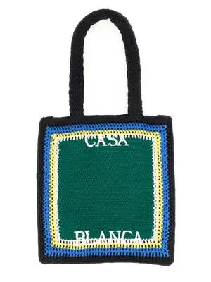 Casablanca Crochet Tote Bag - Green