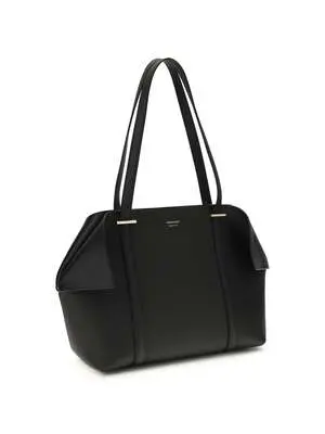 FERRAGAMO Leather Tote Bag - Black