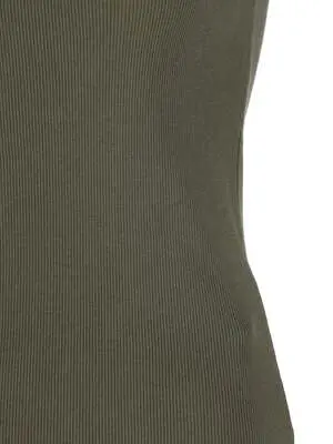 Saint Laurent Ribbed Tank Top With Embroidered Logo