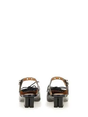 GANNI Mule Lace-up - Black