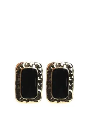 SELF-PORTRAIT Self-Portrait Bold Square Enamel Earrings