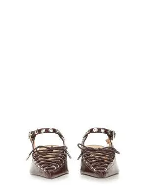 GANNI Mule Lace-up Shoes - Multicolor