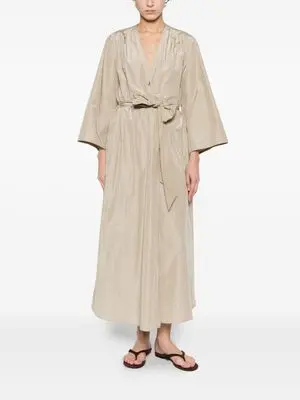 FORTE_FORTE Cotton Blend Midi Dress - Multicolor