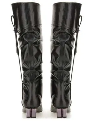 GANNI Slouchy Boot Butterfly - Black