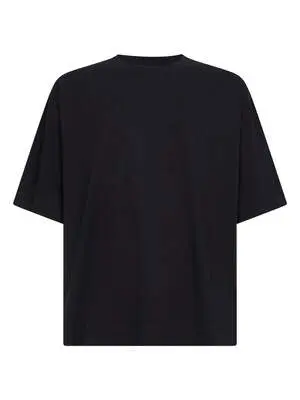 Dries Van Noten Black Jersey Oversized Crewneck T-shirt - Multicolor
