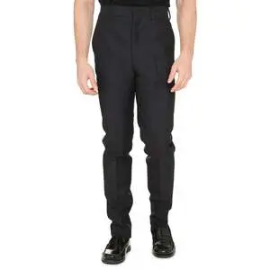 Prada Wool And Mohair Blend Tailored Trousers - Blue