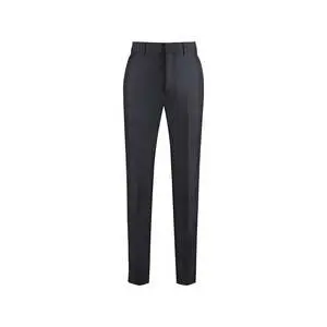 Prada Wool And Mohair Blend Tailored Trousers - Blue