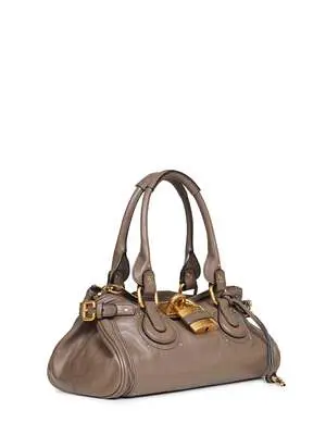 Chloé Flannel Grey Paddington Shoulder Bag - Multicolor