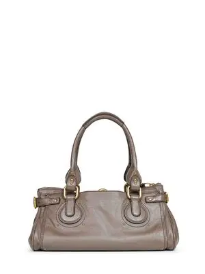 Chloé Flannel Grey Paddington Shoulder Bag - Multicolor