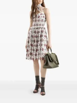 Dolce & Gabbana Halter Neck Printed Dress - Multicolor