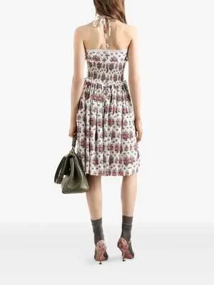 Dolce & Gabbana Halter Neck Printed Dress - Multicolor