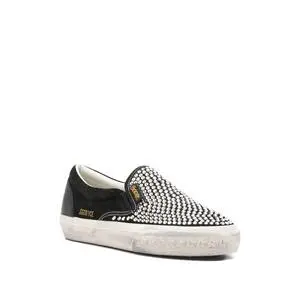 GOLDEN GOOSE Calf Suede Crystal Embellished Slip-on Trainers
