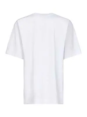 Dries Van Noten White Cotton Jersey Oversized T-shirt - Multicolor