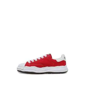 Mihara Yasuhiro Calf Leather Lace-up Sneakers - Red