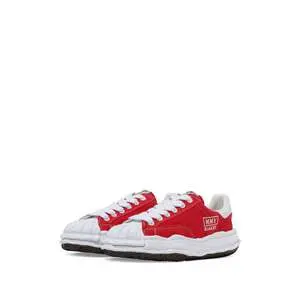 Mihara Yasuhiro Calf Leather Lace-up Sneakers - Red