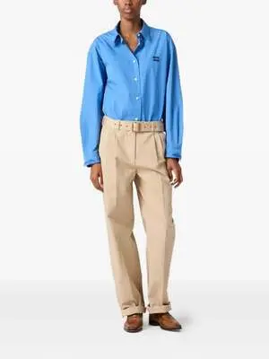 Miu Miu Gabardine Belted Pants