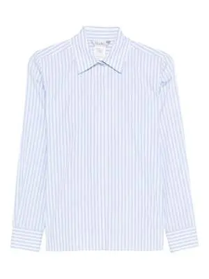 Max Mara Striped Cotton Poplin Shirt - Multicolor