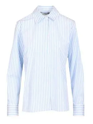 Max Mara Striped Cotton Poplin Shirt - Multicolor