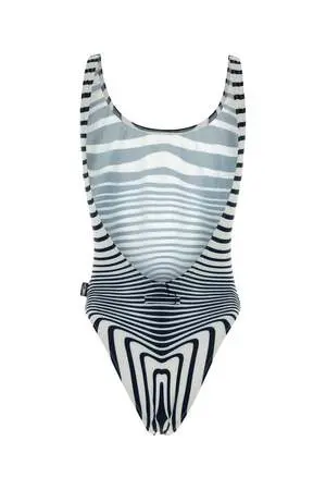 JEAN PAUL GAULTIER Printed Stretch Polyester One-piece Swimsuit