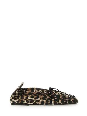 GANNI GANNI Ballerina Lace-Up Shoes Multicolor