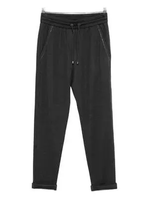 Brunello Cucinelli Cotton And Silk Blend Trousers - Multicolor