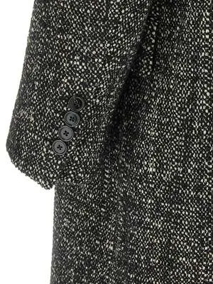 Dolce & Gabbana Bouclé Wool Blend Coat