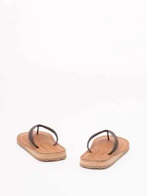 Miu Miu Leather Flip Flops