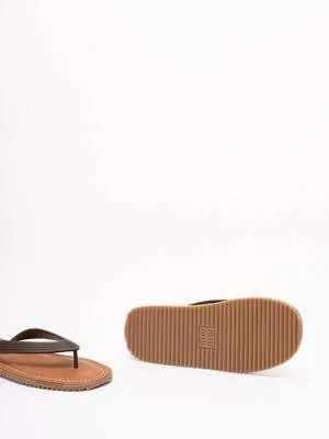 Miu Miu Leather Flip Flops - Multicolor