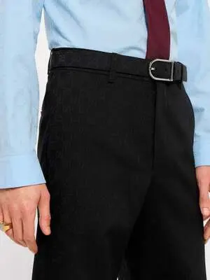 Gucci Monogram Jacquard Tailored Trousers - Multicolor
