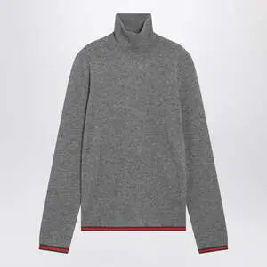 Gucci Grey Cashmere Turtleneck Sweater - Multicolor