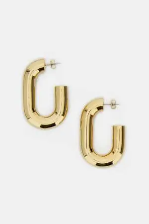 Rabanne Link Hoop Earrings - Multicolor