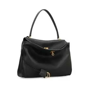 Balenciaga Calf Leather Shoulder Bag With Gold-tone Hardware - Black
