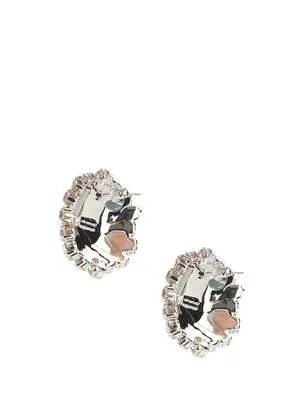 SELF-PORTRAIT Crystal Embellished Flower Earrings